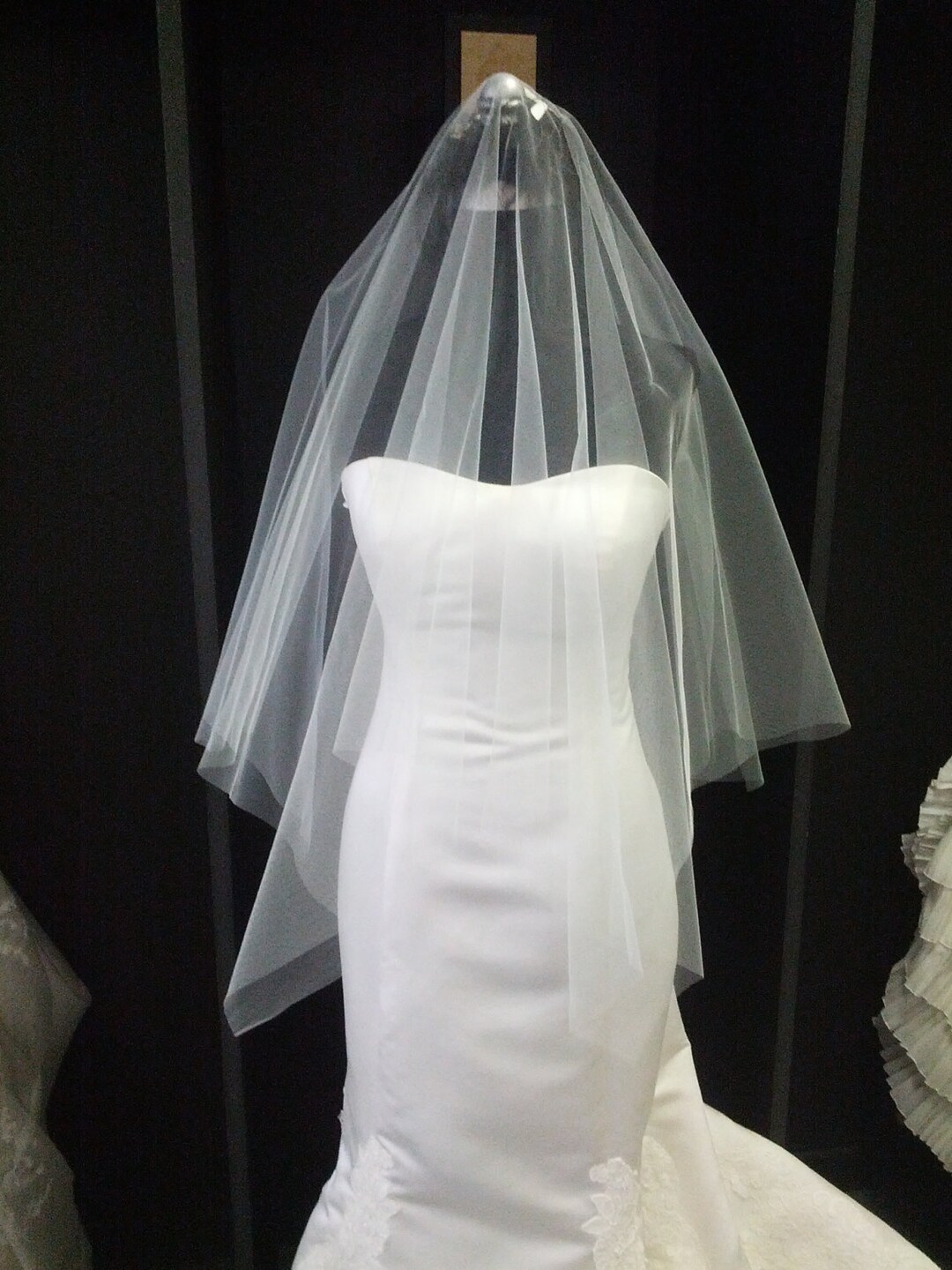 Square Cut Drop Wedding Veil - Etsy