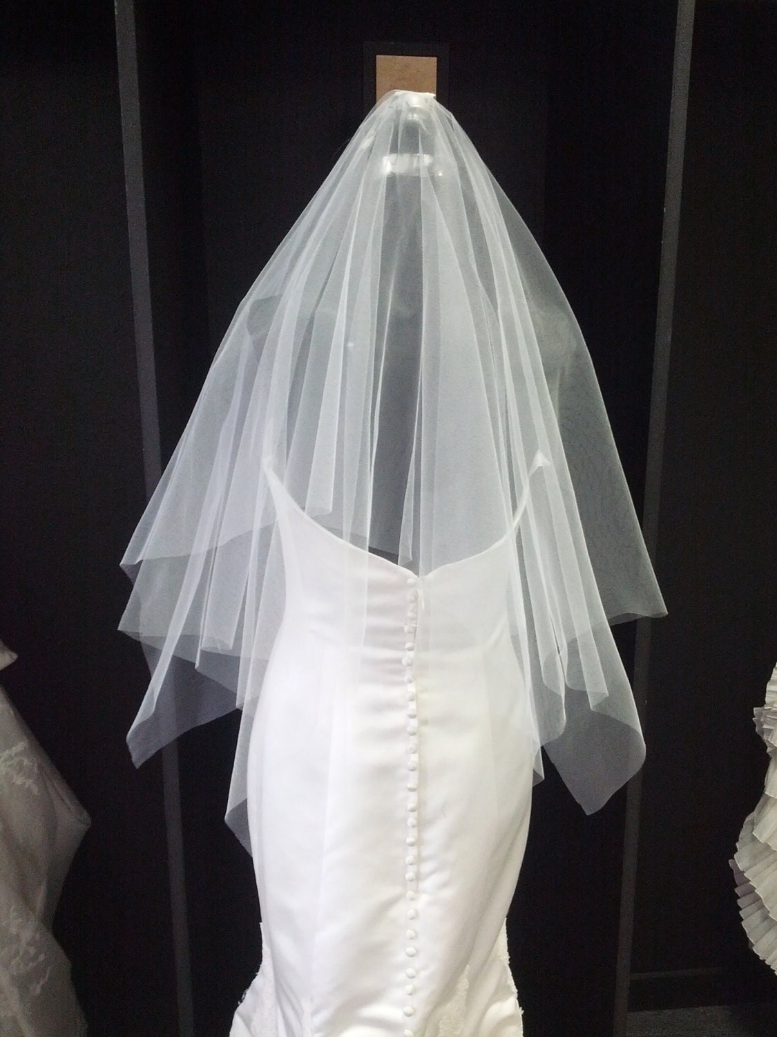 Square Cut Drop Wedding Veil - Etsy