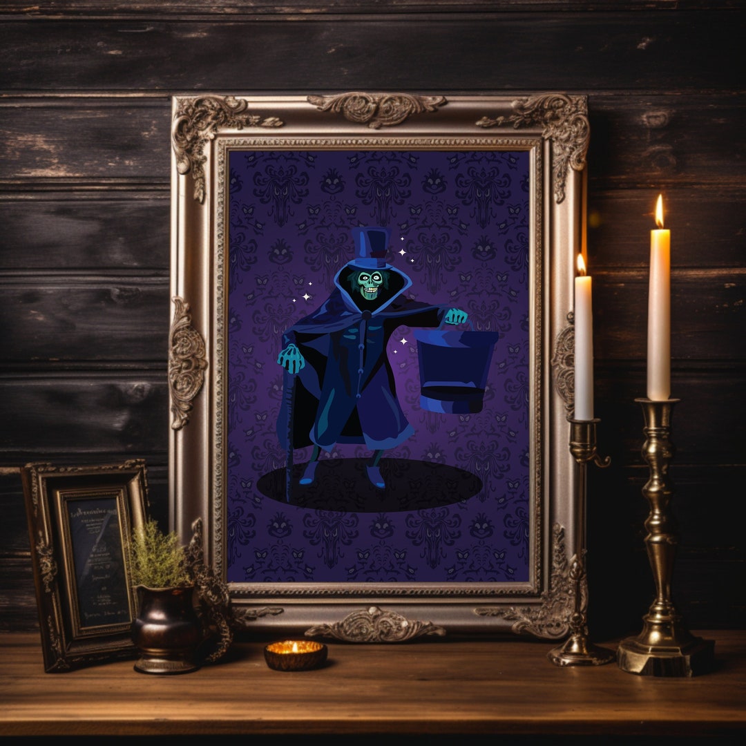 Haunted Mansion Hat Box Ghost Art Print, Disney Art - Etsy