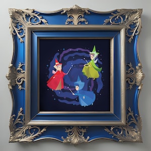Three Good Fairies, Flora, Fauna, and Merryweather, Sleeping Beauty Art ...