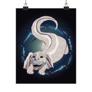 Falkor Luck Dragon Poster, Never Ending Story Movie Art, 80s Nostalgia ...
