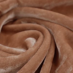Salmon Silk Velvet Fabric, Mulberry Silk Velvet Fabric, Silk Velvet by ...