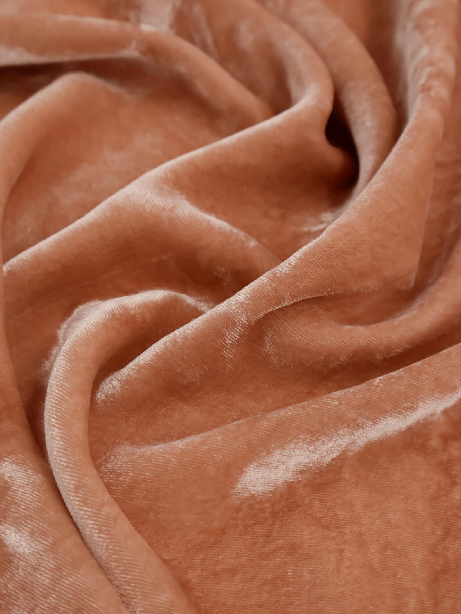 Salmon Silk Velvet Fabric, Mulberry Silk Velvet Fabric, Silk Velvet by ...