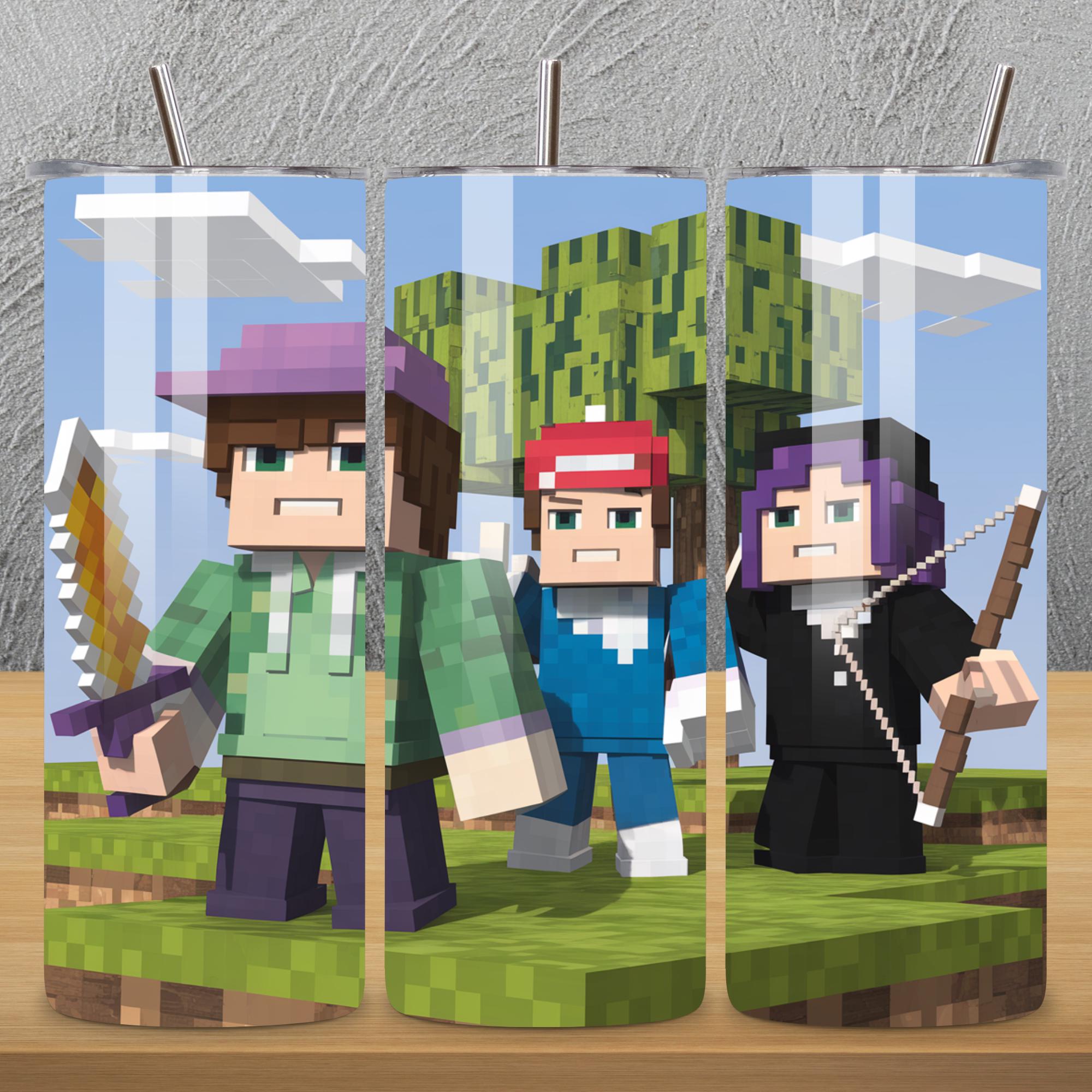 10 Minecraft Tumbler Wraps Bundle 20oz Sublimation Designs Digital ...