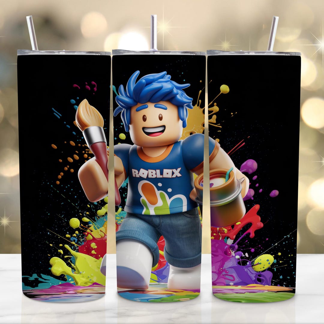 Roblox Game Character Tumbler Wrap PNG | 20oz Skinny Tumbler ...