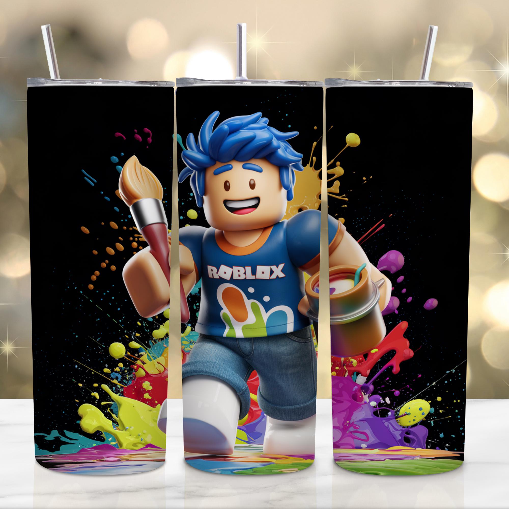Roblox Game Character Tumbler Wrap PNG | 20oz Skinny Tumbler ...