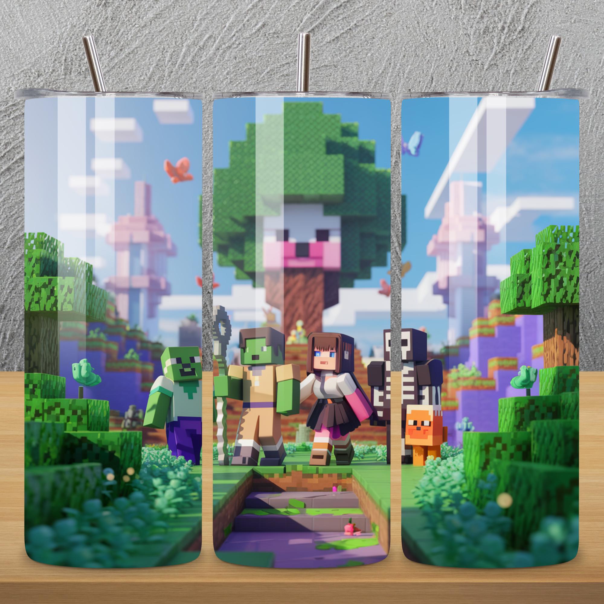 10 Minecraft Tumbler Wraps Bundle 20oz Sublimation Designs Digital ...