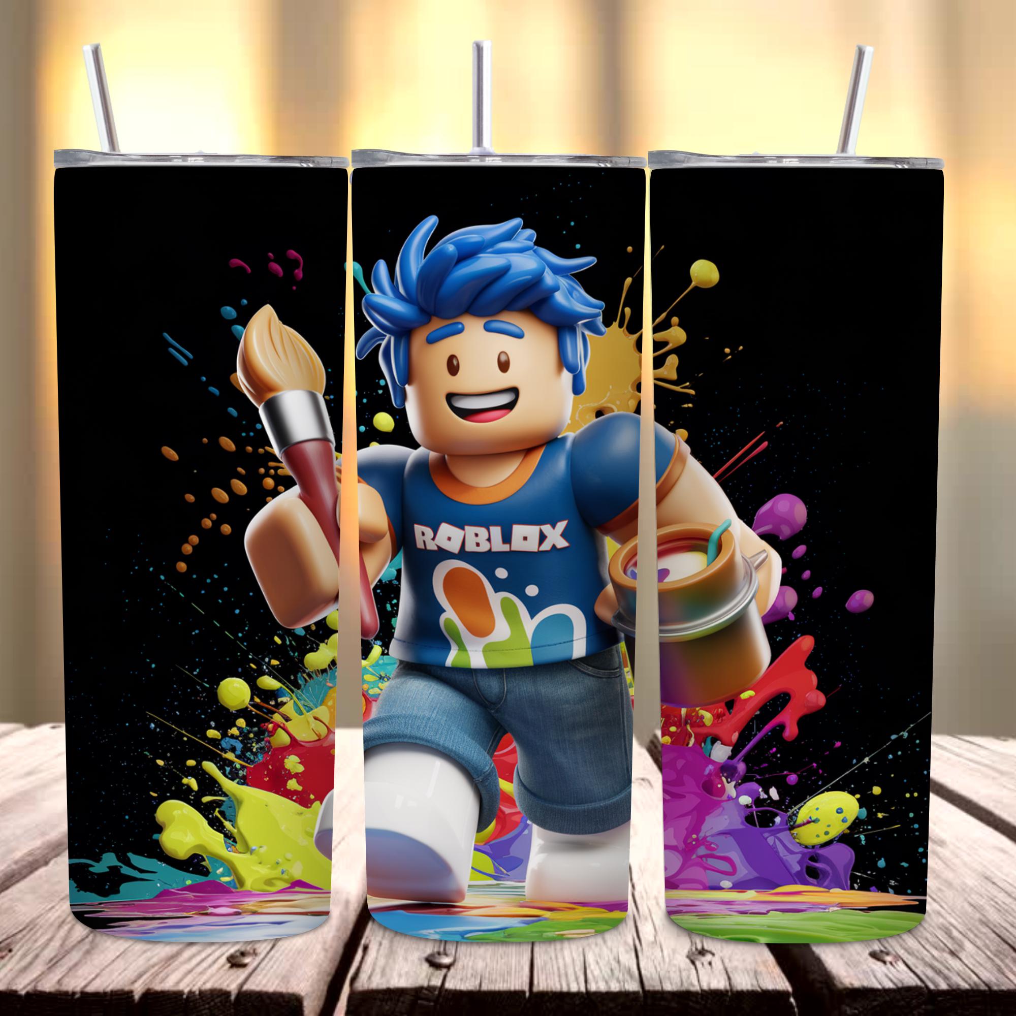 Roblox Game Character Tumbler Wrap PNG | 20oz Skinny Tumbler ...