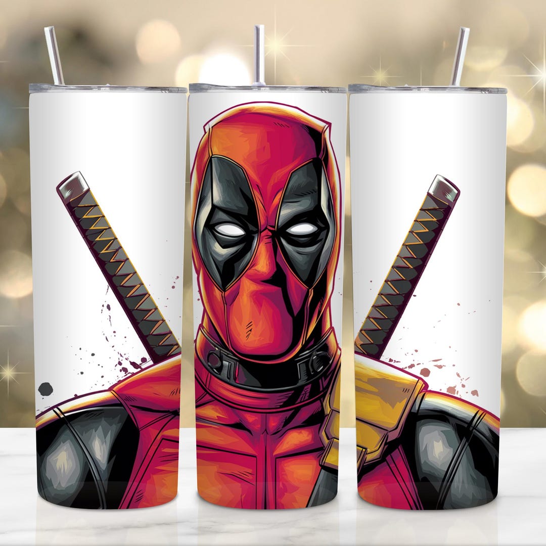 Deadpool 20oz Skinny Tumbler Wrap 90s Cartoon Characters Sublimation ...