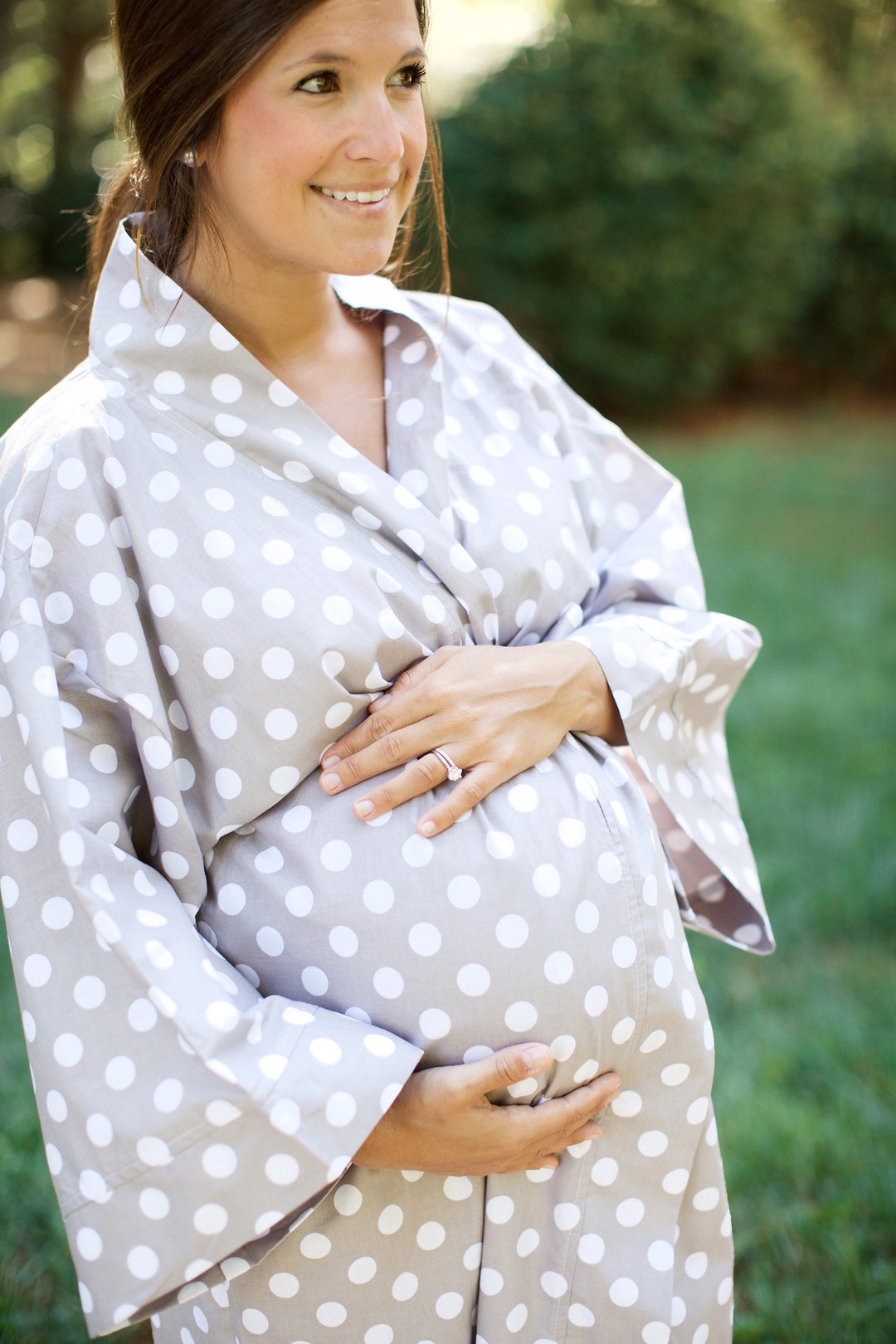 Maternity Robe Super Soft Cotton Darling on Expecting Moms Perfect Baby ...