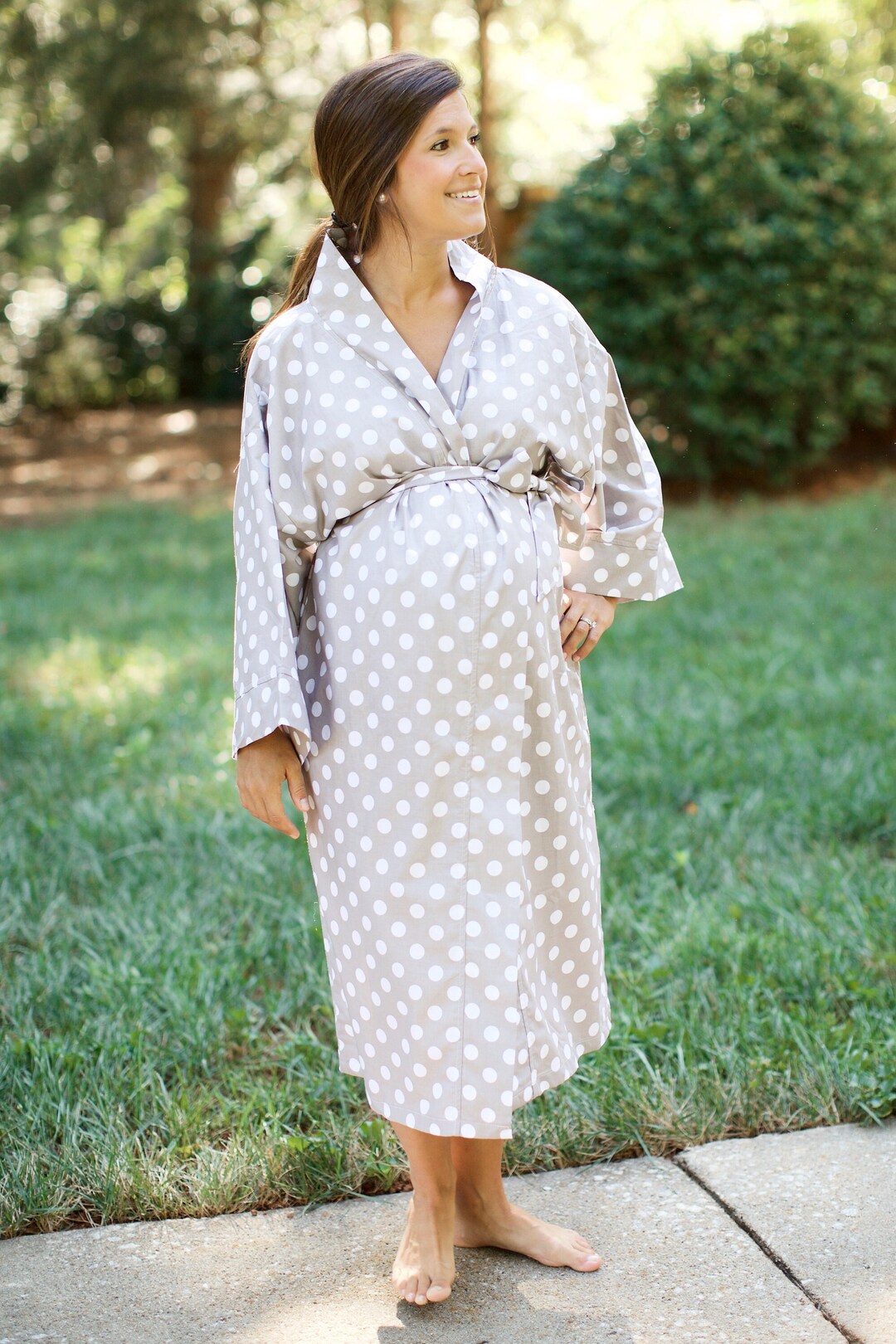 Maternity Robe - Super Soft Cotton - Darling on Expecting Moms ...