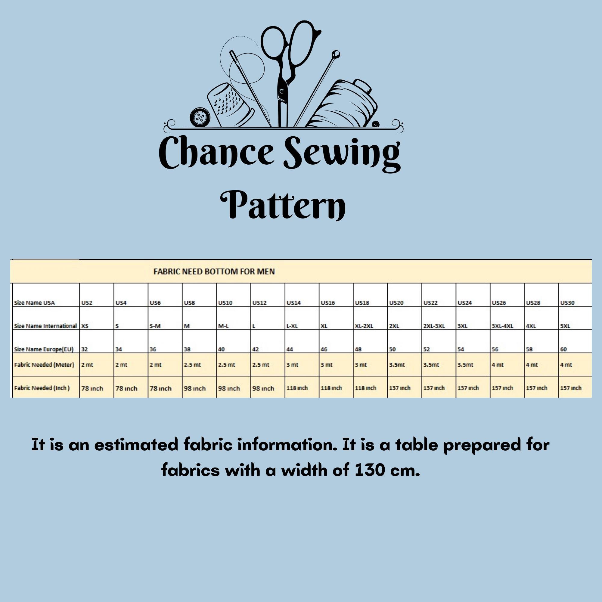 Men's Palazzo Linen Trousers Sewing Pattern: Sizes 36-56 (A4, A0 ...