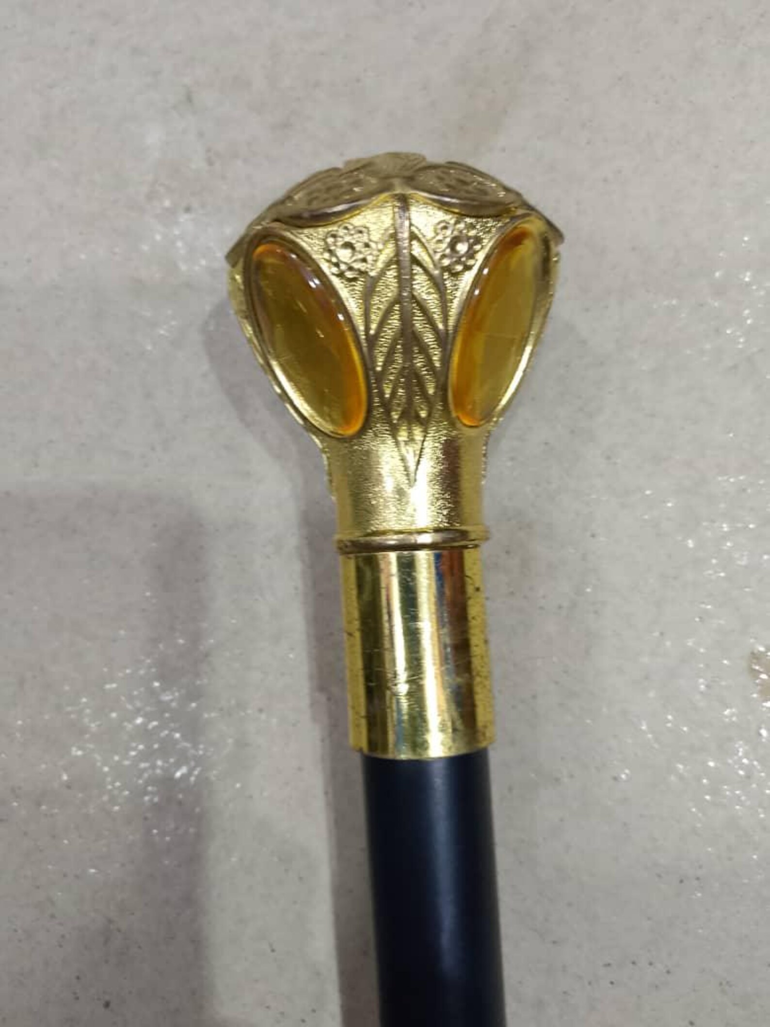 Black & Gold Chieftain Walking Stick: Igbo Wedding Isi Agu Attire - Etsy