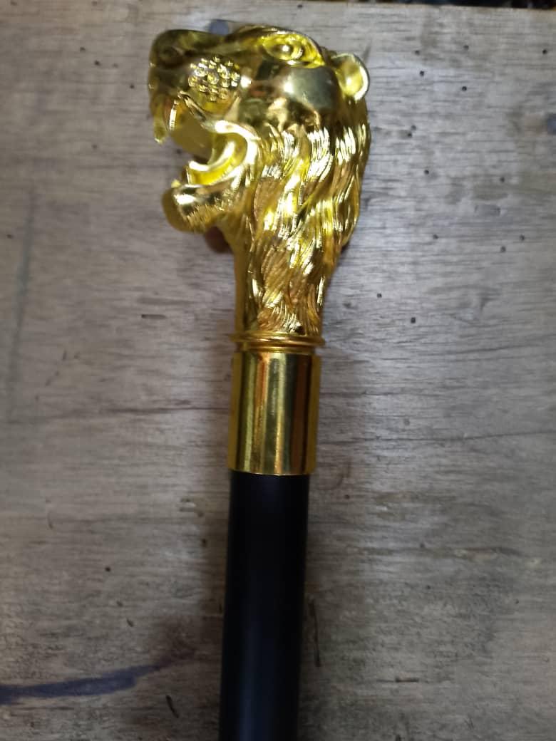 Black & Gold Chieftain Walking Stick: Igbo Wedding Isi Agu Attire - Etsy