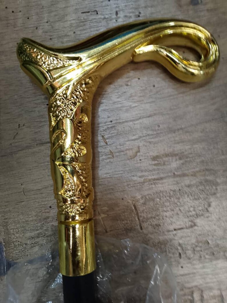 Black & Gold Chieftain Walking Stick: Igbo Wedding Isi Agu Attire - Etsy