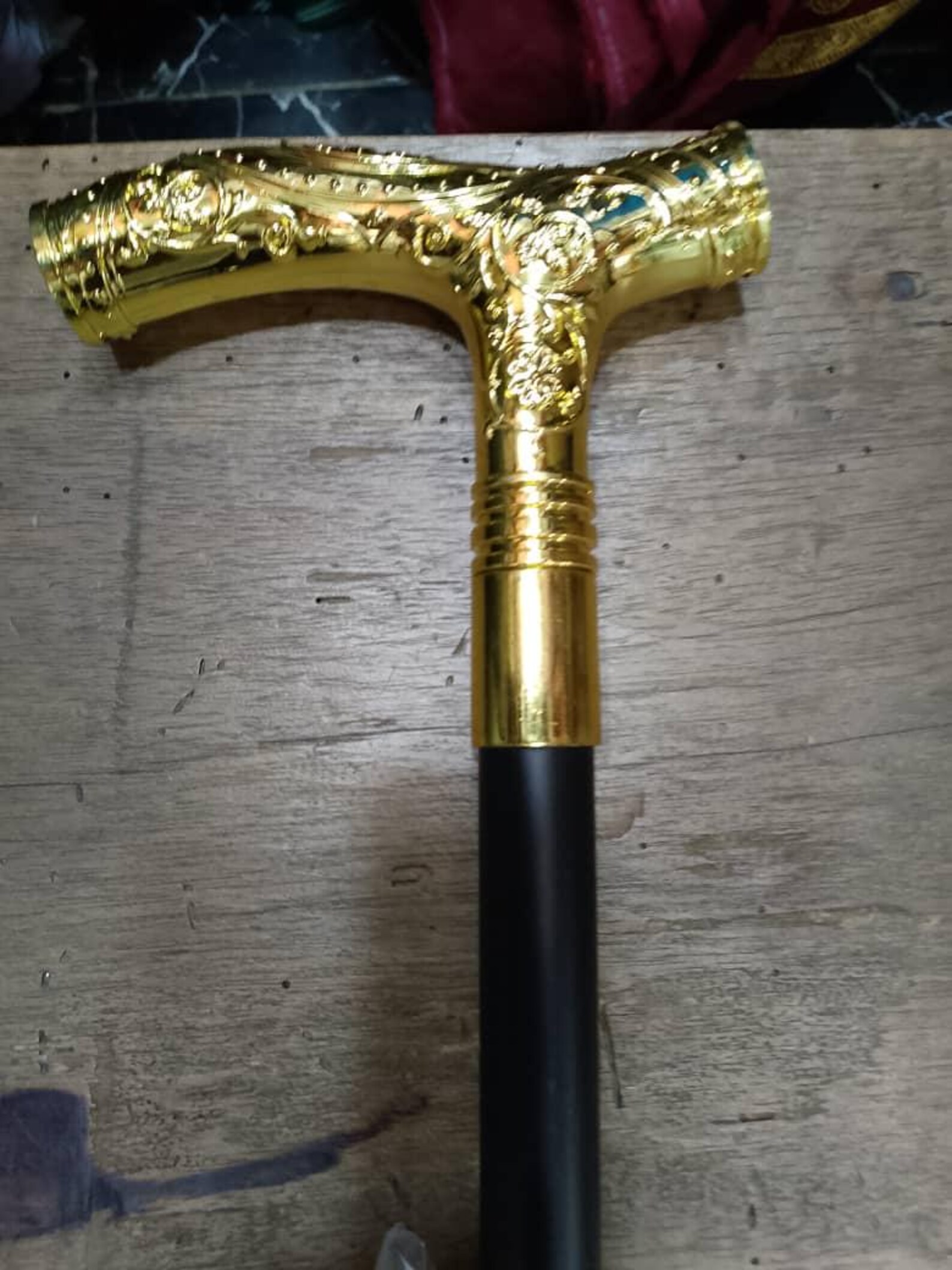 Black & Gold Chieftain Walking Stick: Igbo Wedding Isi Agu Attire - Etsy