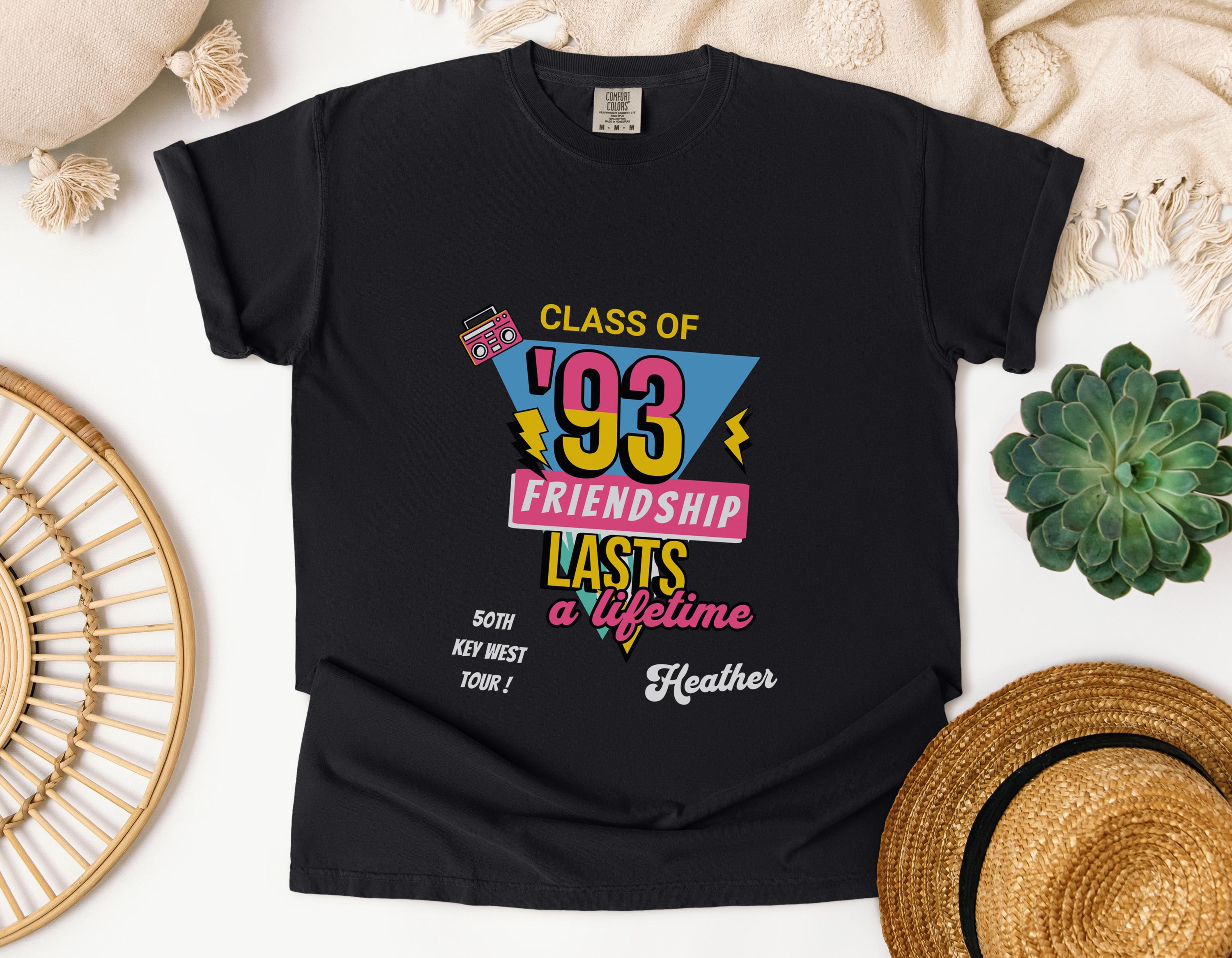 Personalized Nineties School Reunion Comfort Colors ® Tshirt, Milestone ...