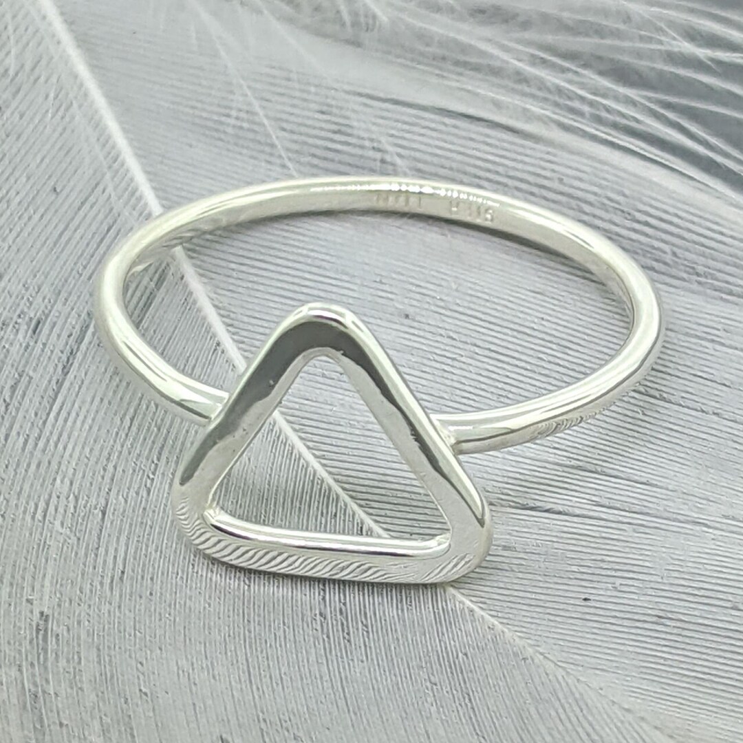 Fire Element Ring in Sterling Silver Halloween Jewelry Elemental Symbol ...