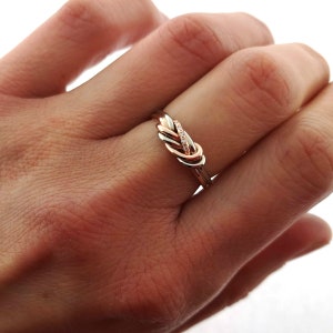 Two-tone 14K Gold Figure 8 Knot Diamond Engagement Ring - Etsy