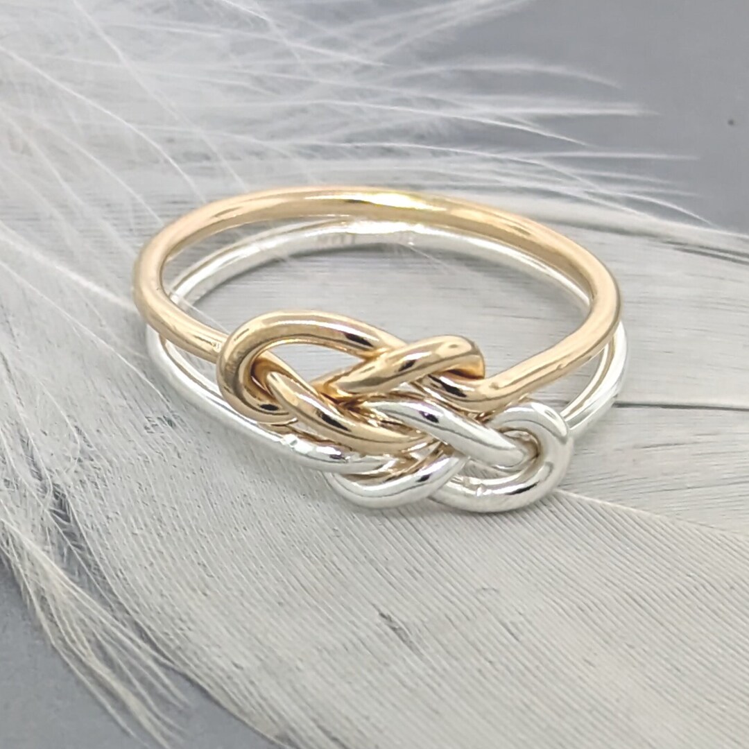 Mixed Metal Figure 8 Double Knot Ring in Gold-filled and Silver - Love ...