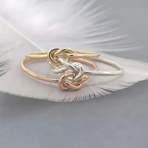 Mother Daughter Rings Two Tone in 14k Gold & Sterling Silver Triple ...