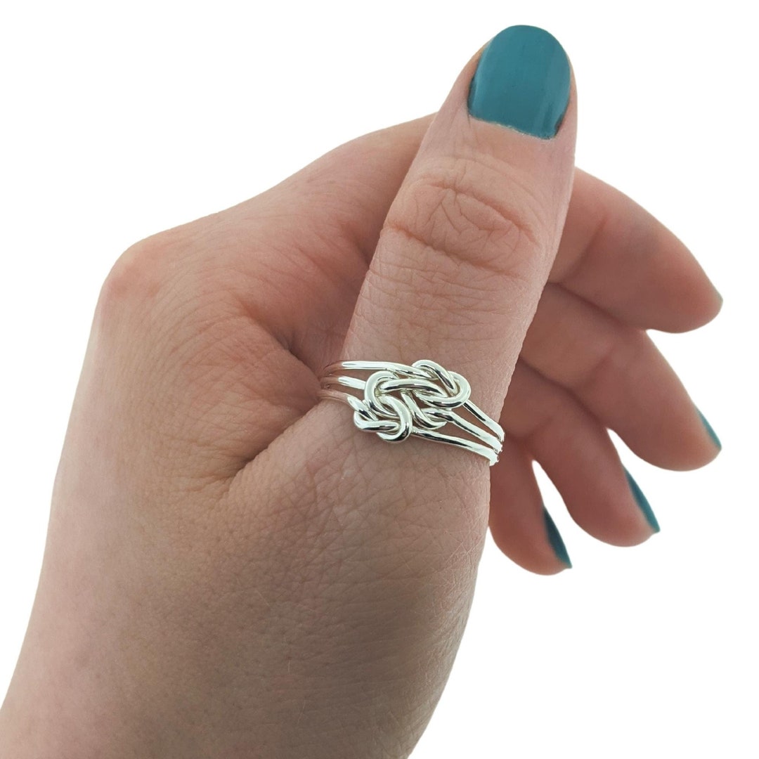 Mother Daughter Ring Linked in Sterling Silver Handmade - Etsy