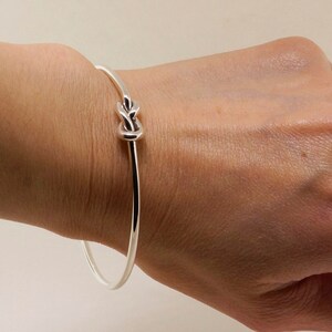 Unique Sterling Silver Infinity Knot Bracelet - Elegant Anniversary ...