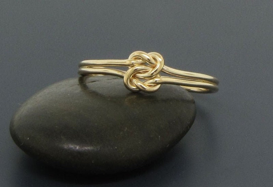 Delicate 14k Gold Infinity Love Knot Ring - Unique Engagement Promise ...