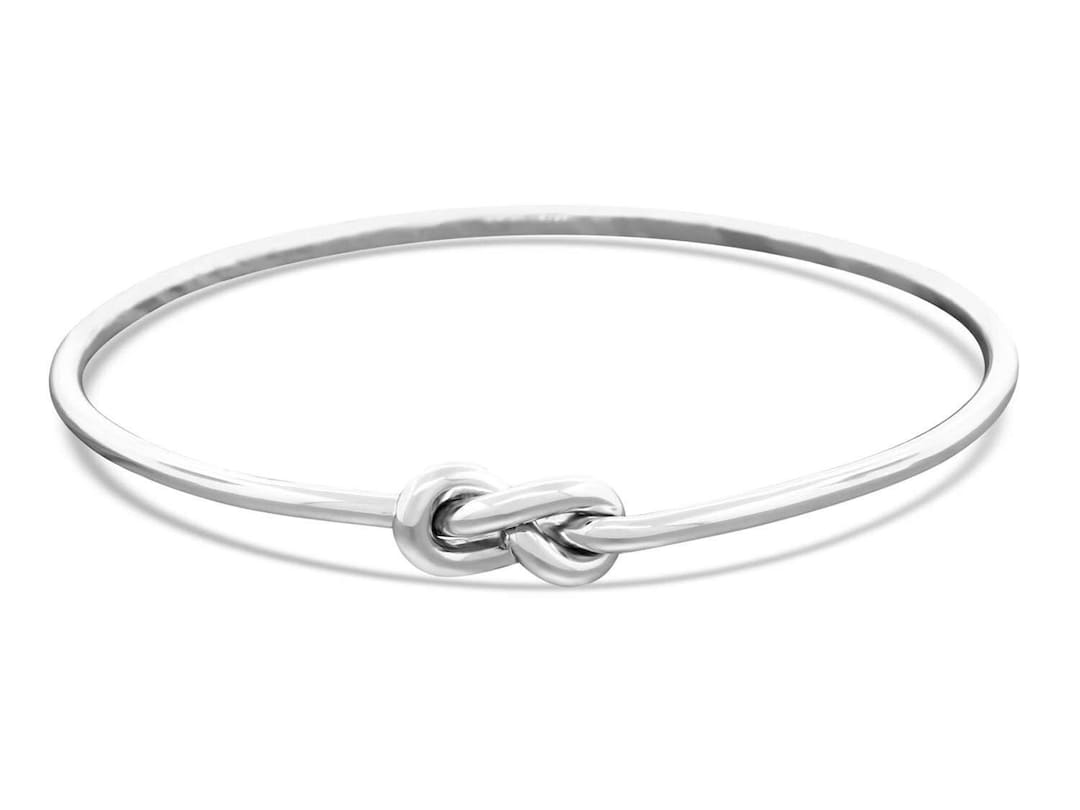 Unique Sterling Silver Infinity Knot Bracelet - Elegant Anniversary ...