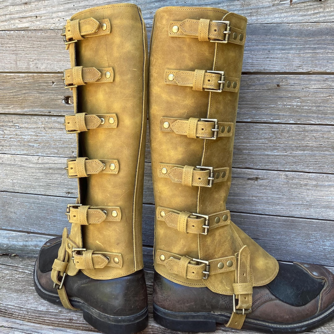 Tallest Swiss Military Style Gaiters or Spats in Desert Sand Lined ...