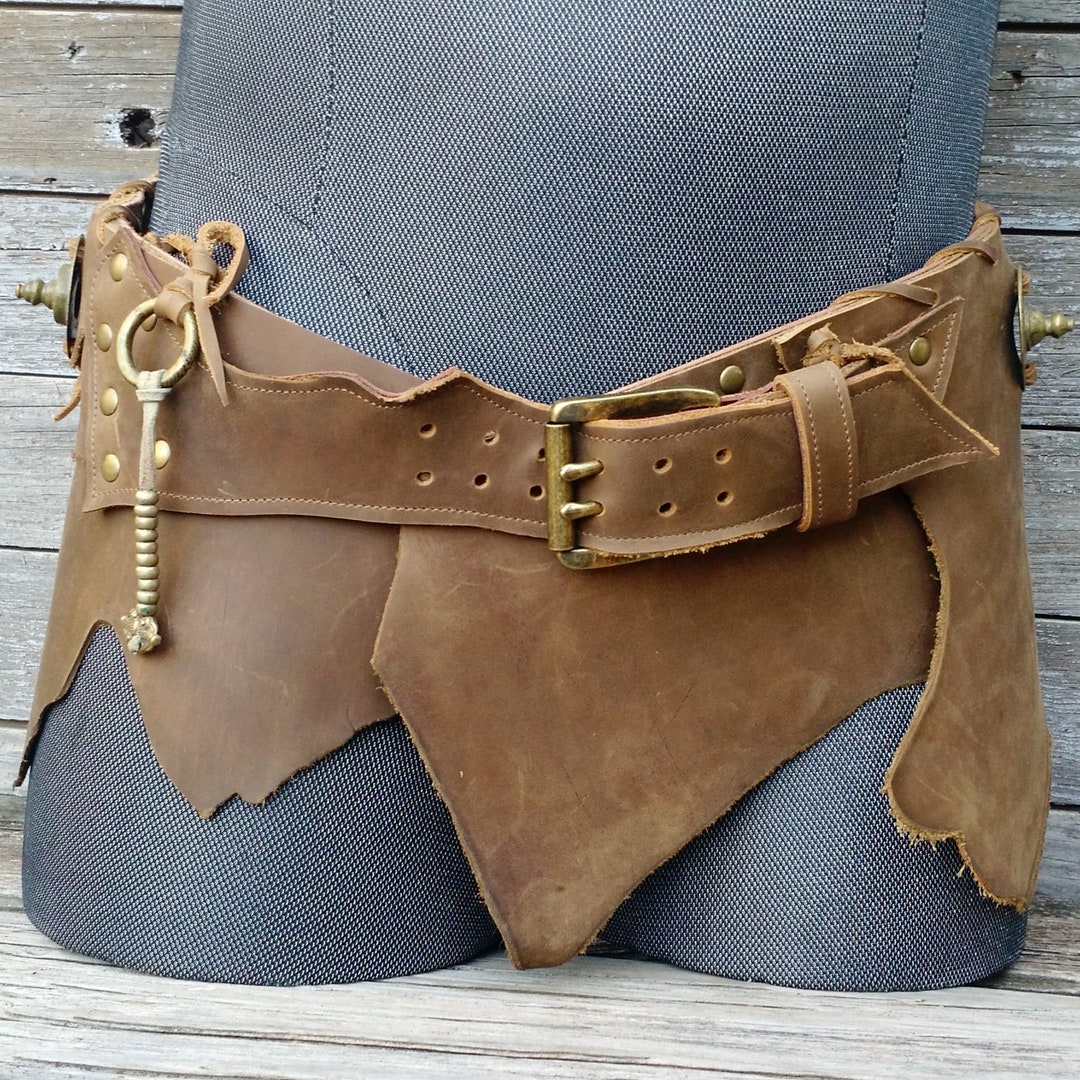 Primitive Tribal Brown Leather Wide Belt W Vintage Ethiopian - Etsy