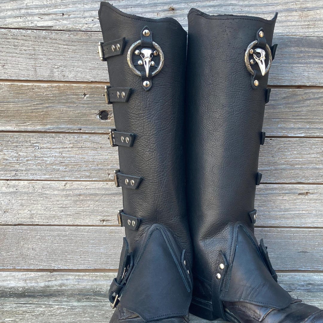 Tallest Swiss Military Style Gaiters Primitive Spats in Lined Black ...