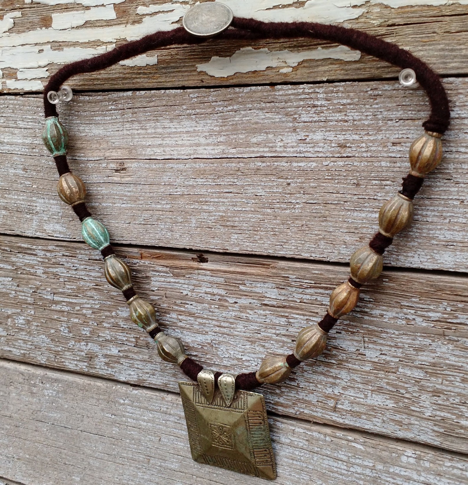 Primitive Tribal Bead and Coin Necklace Nepal India - Etsy