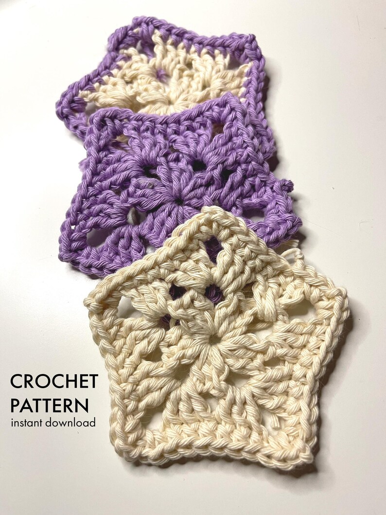 Granny Star, Pattern PDF Instant Download, Granny Square, Beginner ...