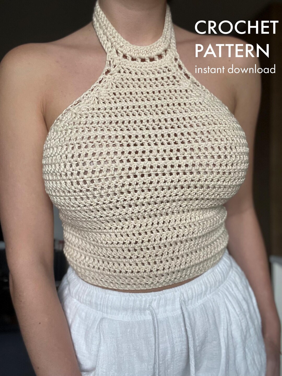 Halter Top Easy PDF Pattern Instant Download - Etsy
