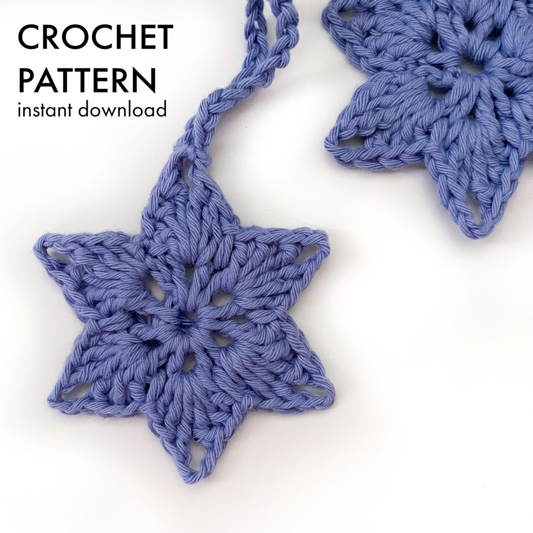 Crochet Christmas Star Ornament Pattern • Easy Holiday Decoration ...