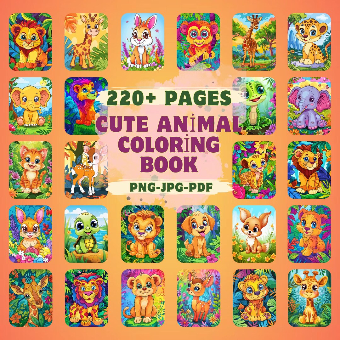 Cute Animal Coloring Books for Kids , Easy Kids Coloring Books , Easy ...