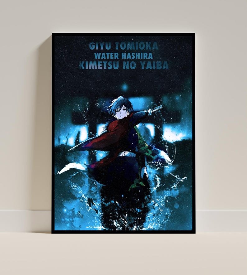 Anime Poster - Giyu Tomioka Demon Slayer, Stylized Poster - Etsy