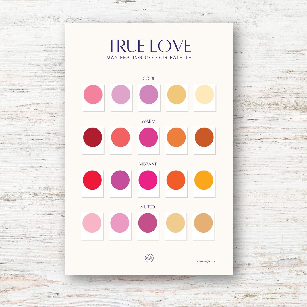 Manifesting Colors for Love Digital Palette Colors for Manifestation ...