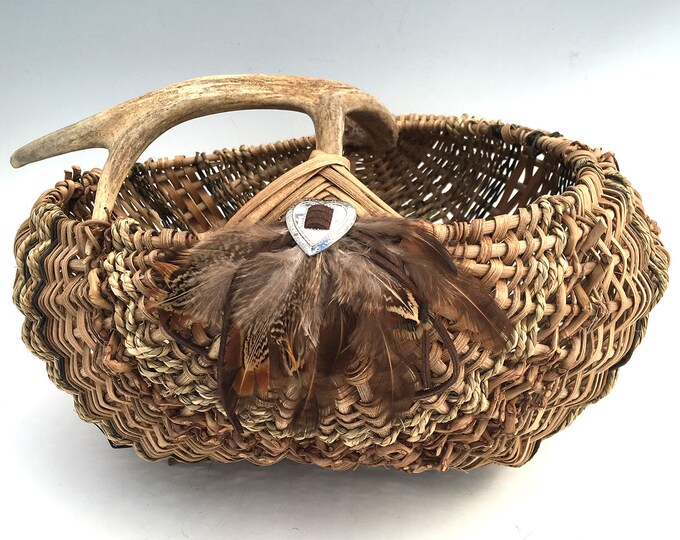 Handwoven Antler Basket -item 894 by Susan Ashley - Etsy