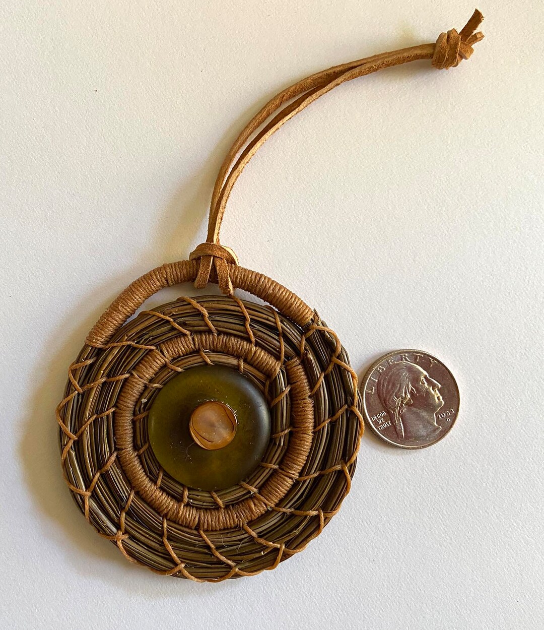 Honey Colored Glass Pine Needle Christmas Ornament - Item 1241 by Susan ...