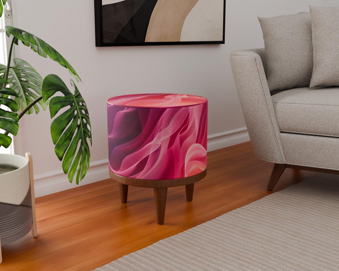 Round Bench Seating, Ottoman Pouf, Retro Stool, Button Stool, Short ...