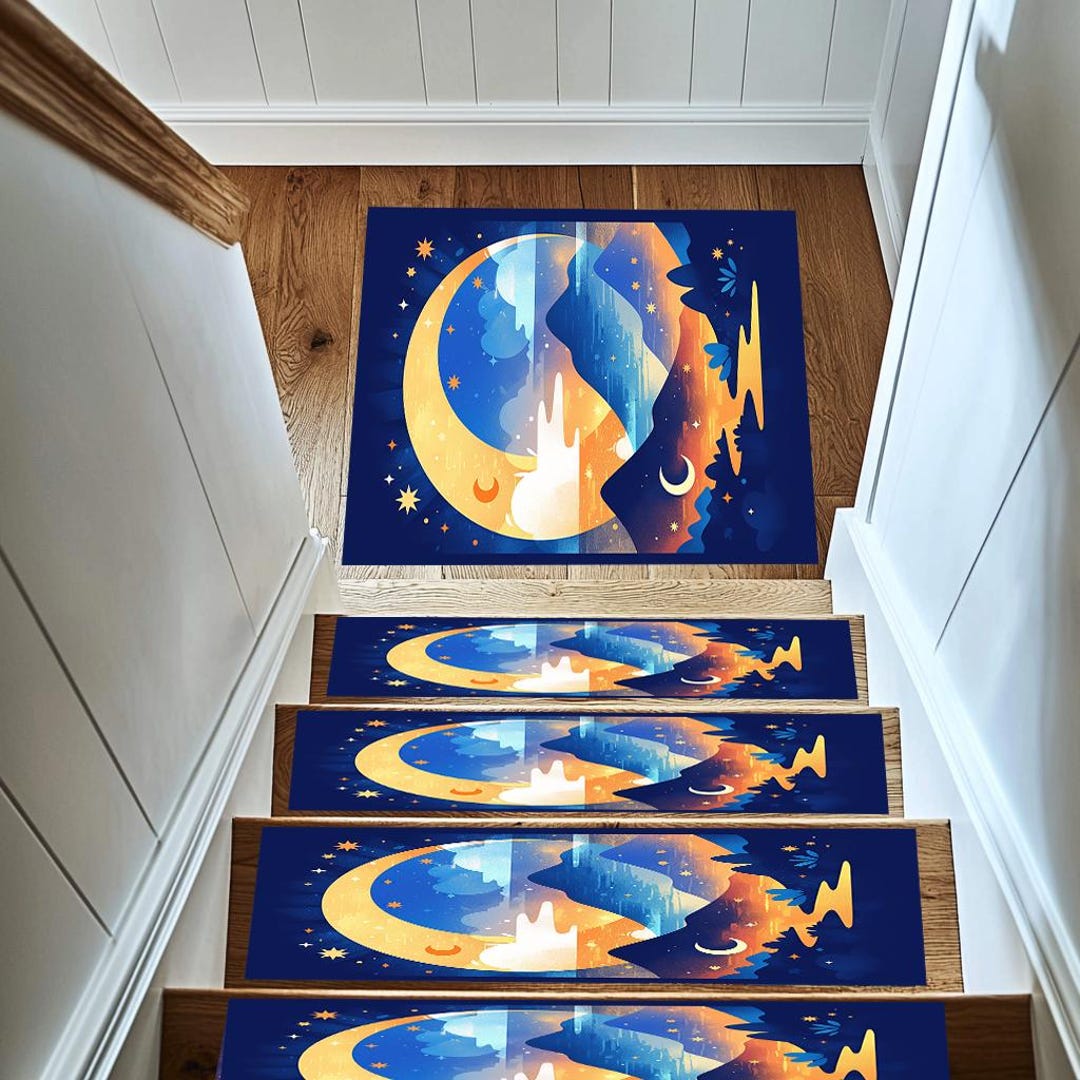 Patterned Stair Mats, Vibrant Colors Stair Mats, Non-slip Stair Mats ...