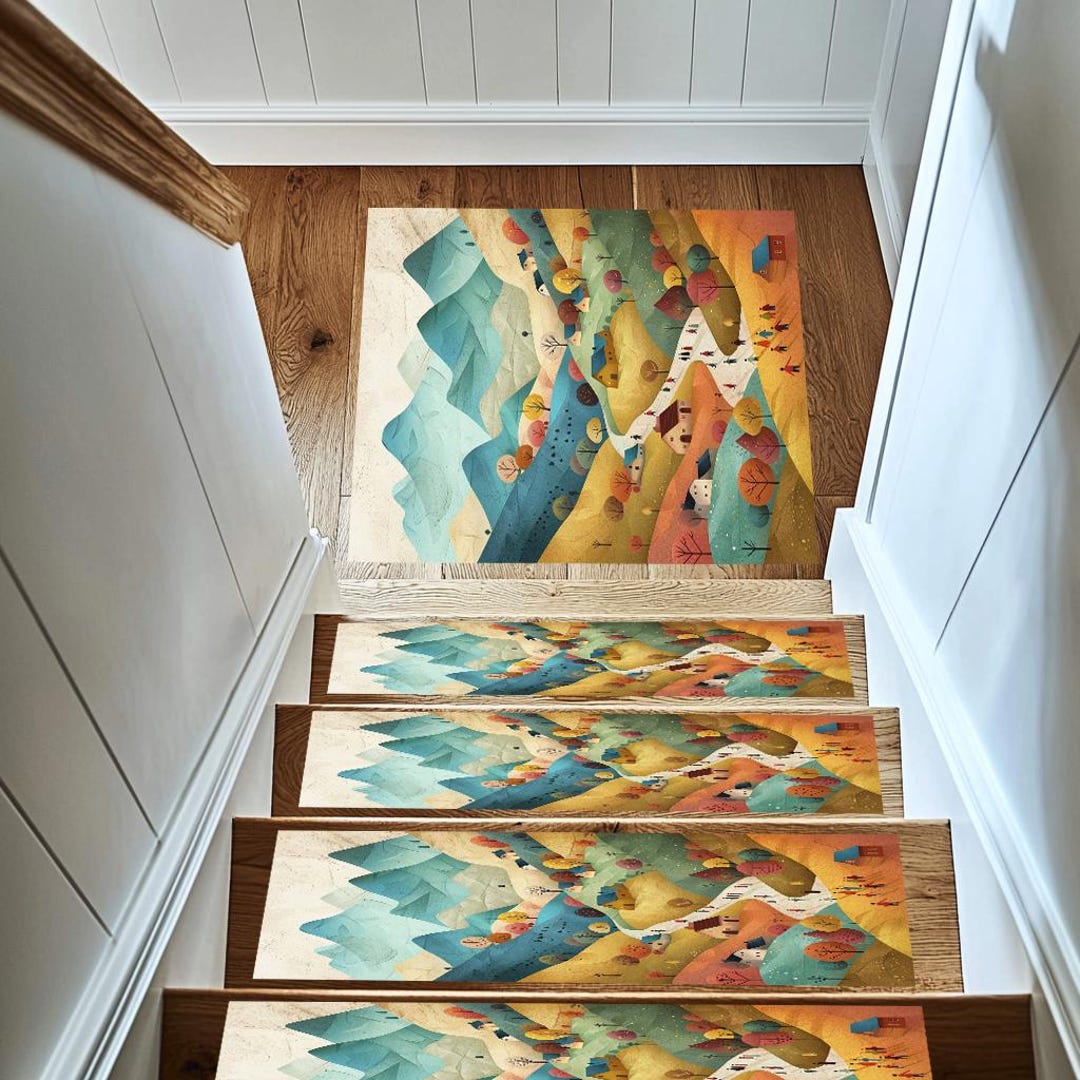 Modern Stair Mats, Home Decor Stair Mats, Anti-slip Backing Stair Mats ...