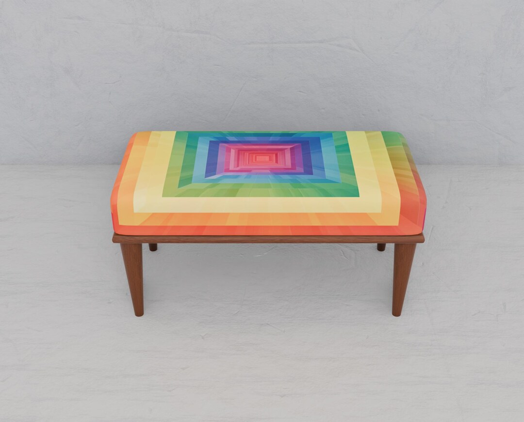 Modern Multicolor Bench, Designer Bench, Piano Bench, Soft Textured ...