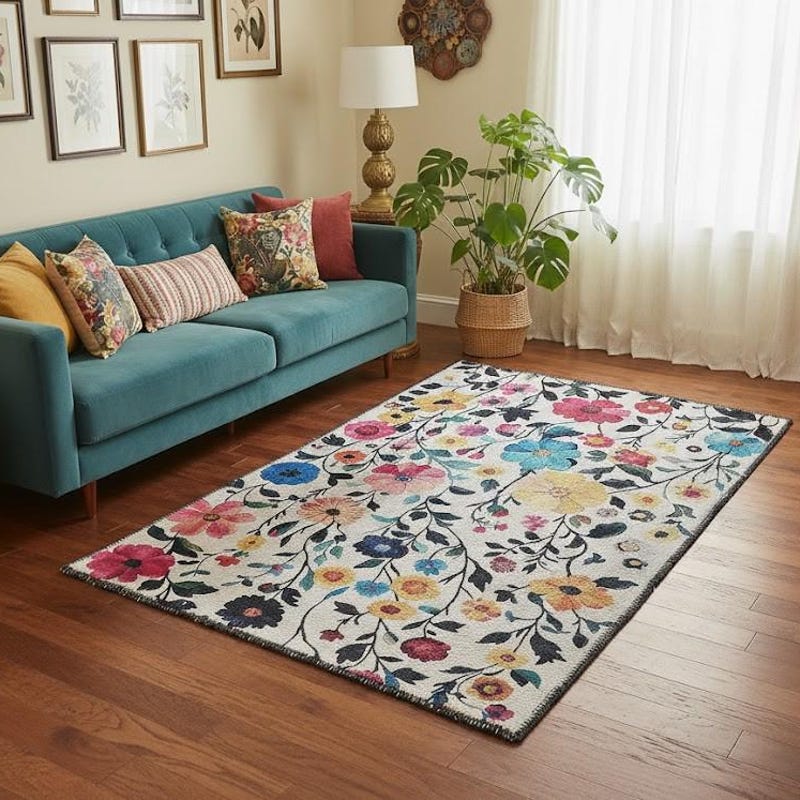 Cute Rugs for Dorm Blue - Etsy