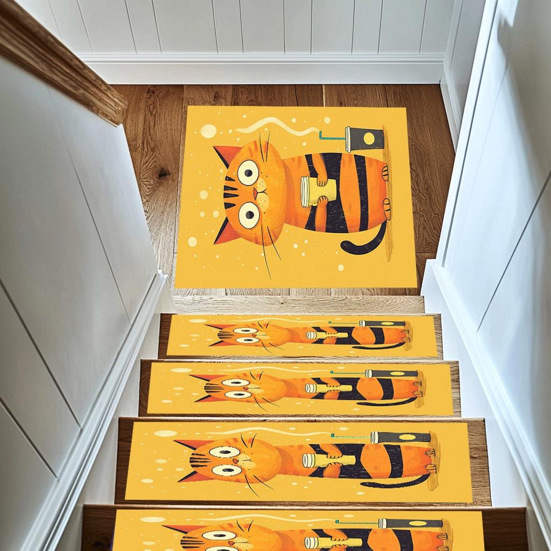 Cute Design Stair Mats, Colorful Stair Mat, Non-slip Backing Stair Mats ...