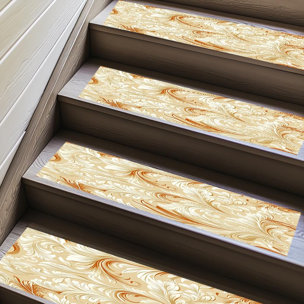 Elegant Stair Mats, Patterned Stair Mats for Stylish Homes, Non-slip ...