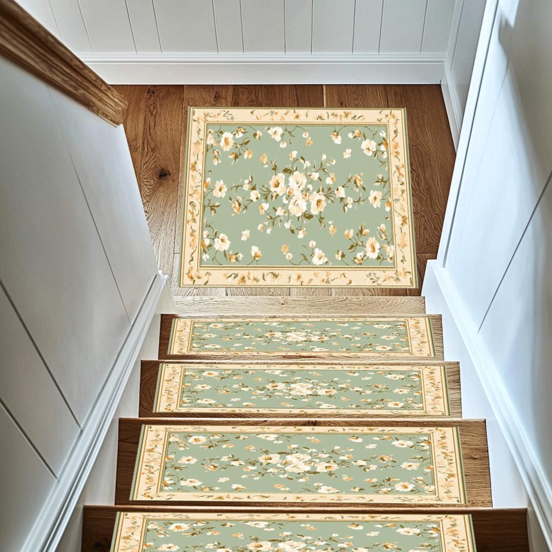 Floral Stair Mat, Designer Stair Mats, Textured Stair Mats, Eco ...