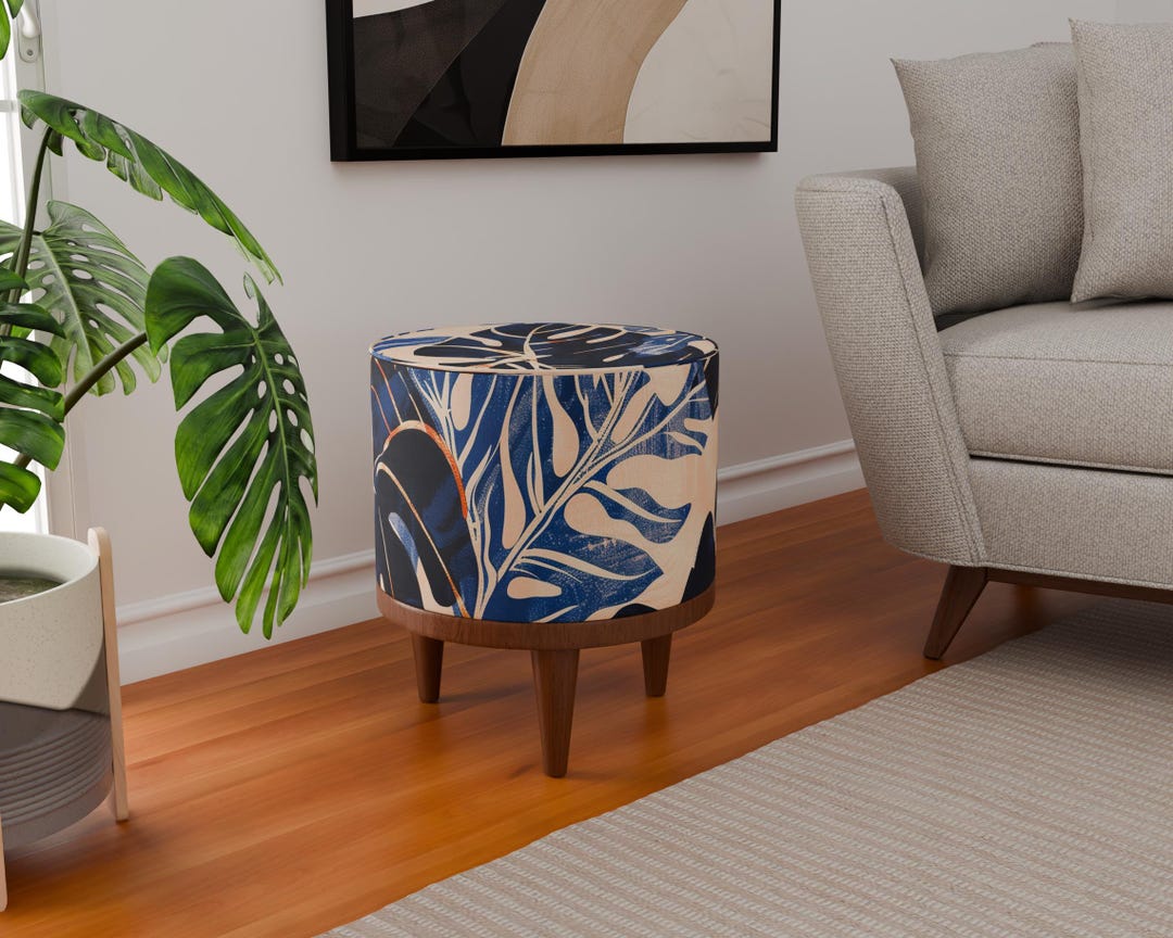 Ottoman for Bedroom, Dressing Table Stool, Foot Rest Stool, Barrel ...